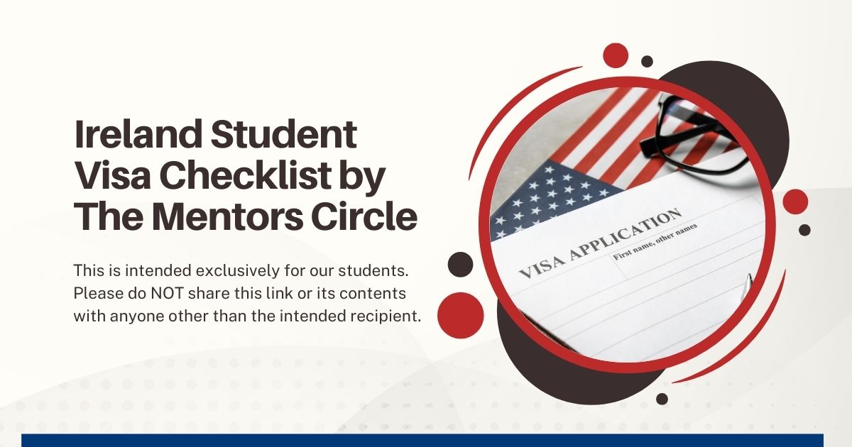 Ireland Visa Checklist by The Mentors Circle